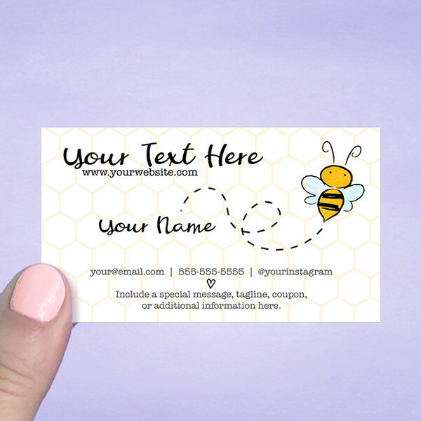 Bee Business Card - Etsy