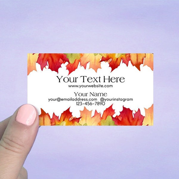 Fall Business Cards - Etsy