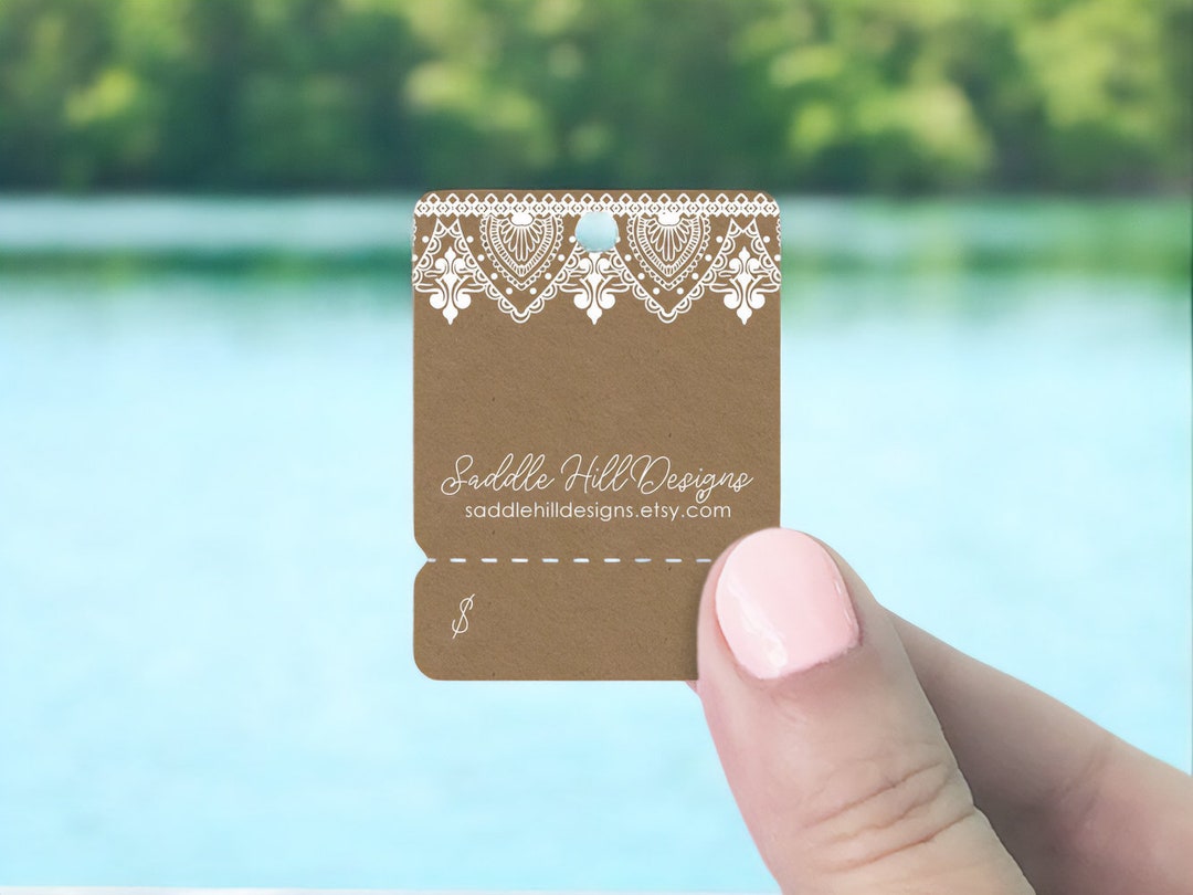 Kraft & White Lace Personalized Tear off Hang Tags, D00085-03 - Etsy