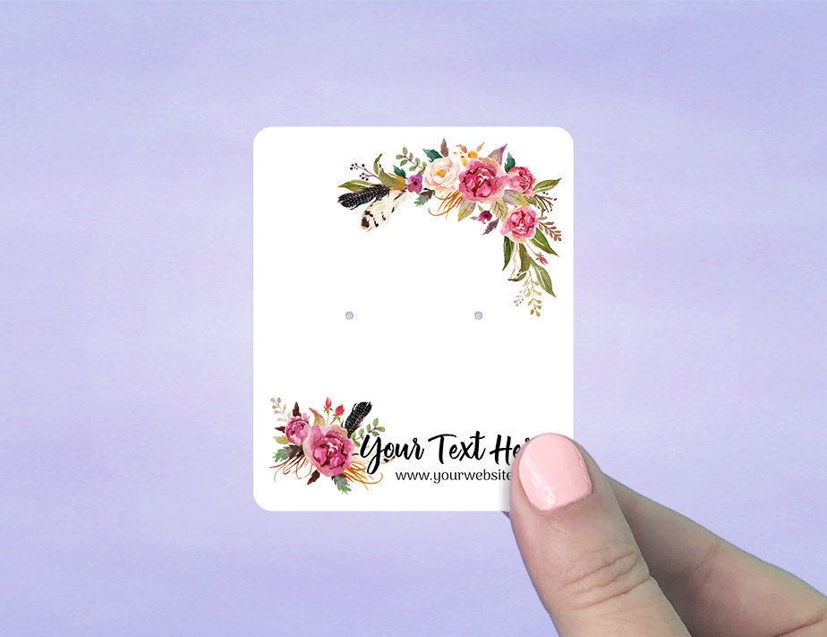 Personalized Earring Cards Jewelry Display Earring Holder - Etsy
