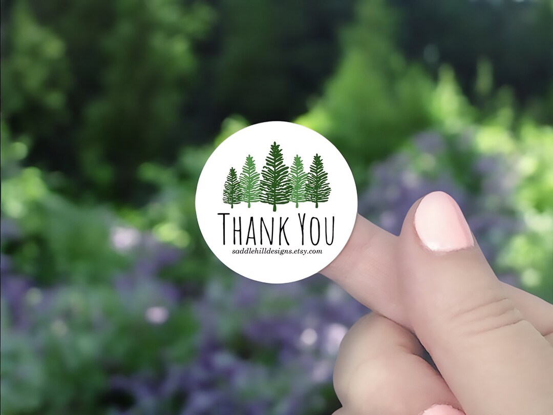 Custom Thank You Stickers, 60 Pcs, 1 1/2" Circle Stickers, Personalized ...