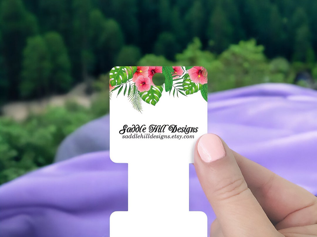 Tropical Hibiscus Fold Over Tags, Large Foldover Hang Tags, Hang Tags ...