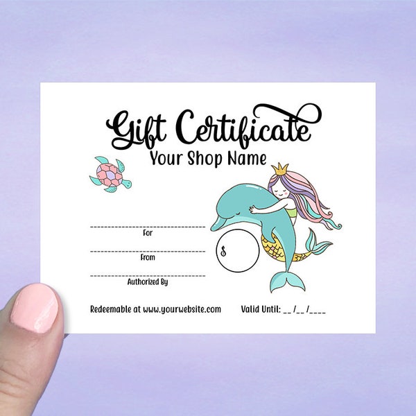 Mermaid Certificate - Etsy