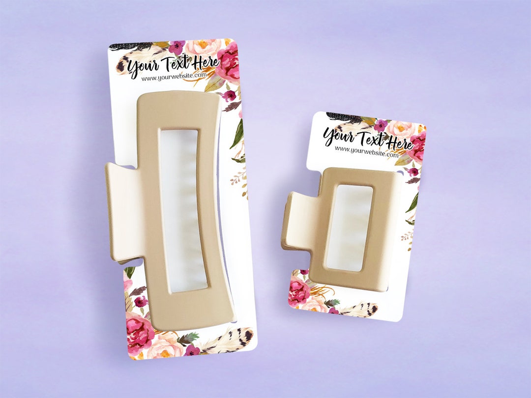 Claw Clip Cards, Personalized Packaging and Hanging Cards for 2 and 4 ...