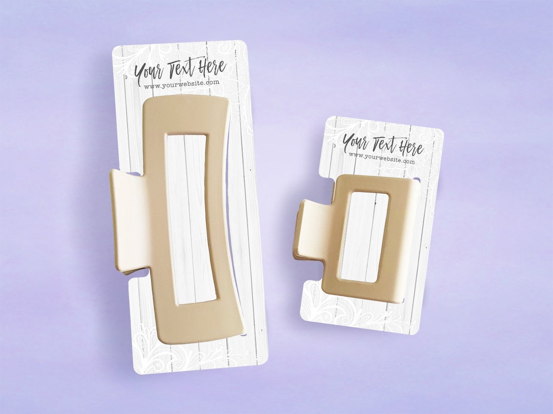 Claw Clip Cards, Personalized Packaging and Hanging Cards for 2 and 4 ...