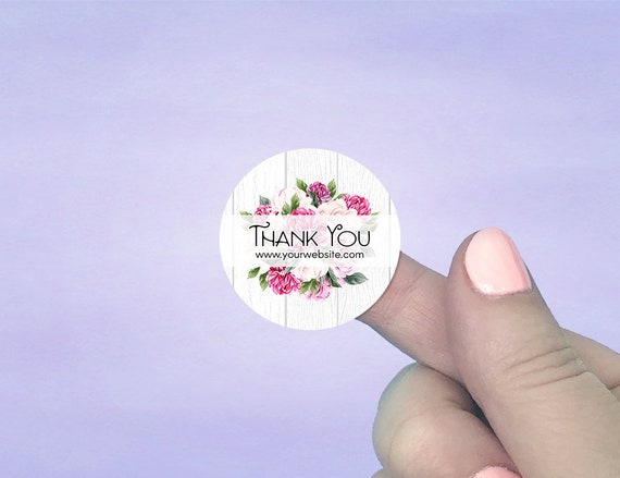 Custom Thank You Stickers Circle Stickers Personalized | Etsy