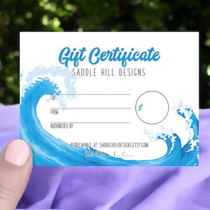 Custom Gift Certificate Cards, 36 Pcs, Gift Cards, Boutique Gift ...