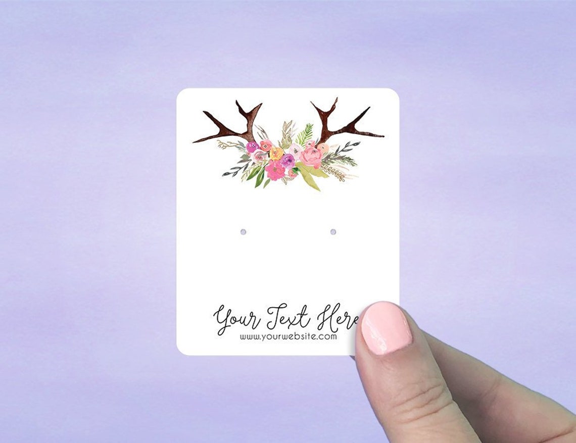 Personalized Jewelry Display Cards Earring Cards Necklace - Etsy