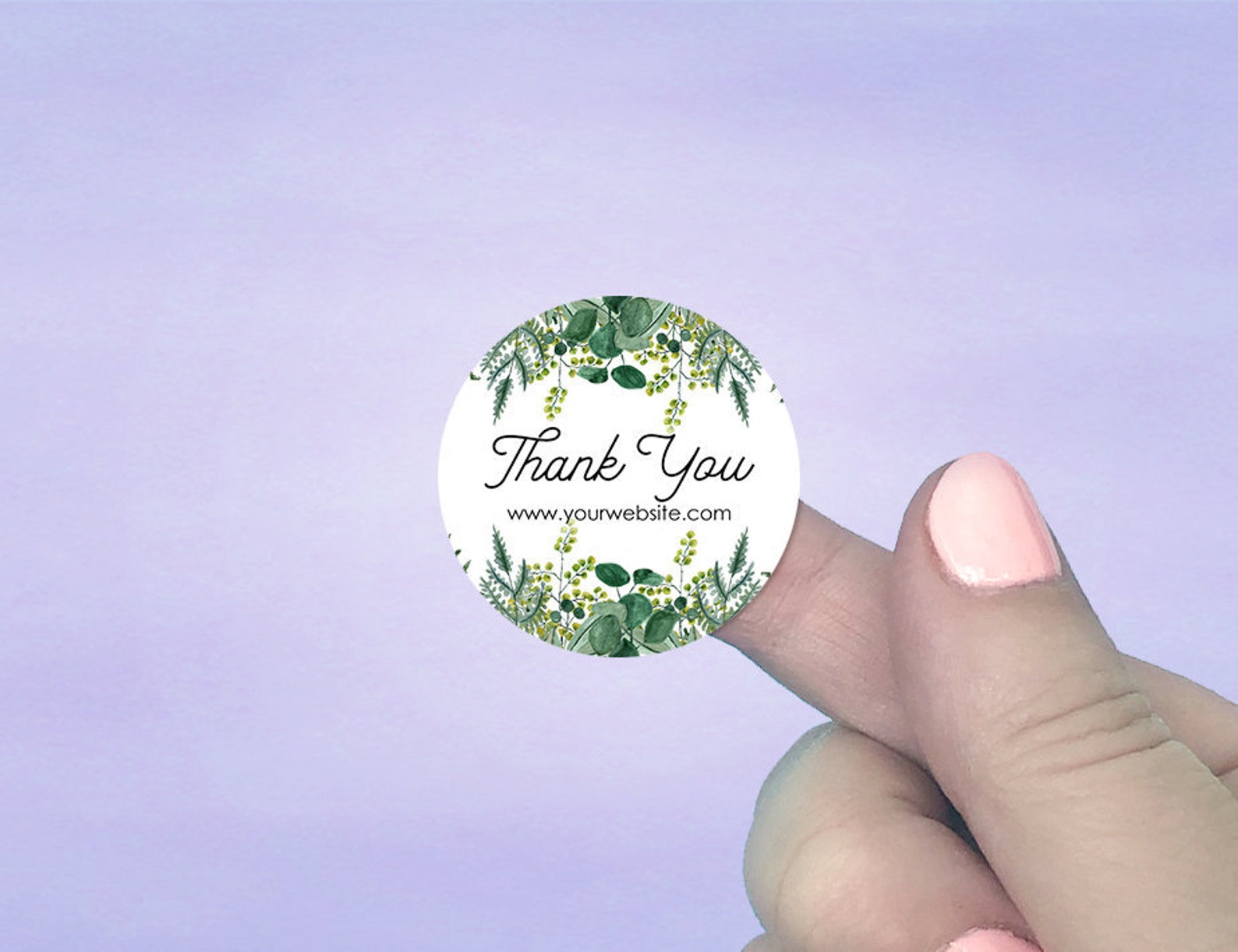 Custom Thank You Stickers 60 Pcs 1 1/2 Circle | Etsy