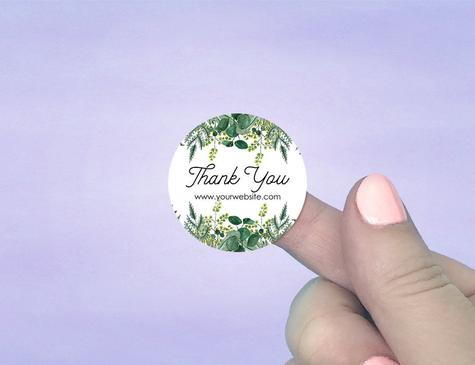 Custom Thank You Stickers 60 Pcs 1 1/2 Circle | Etsy