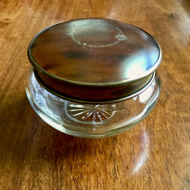 Antique Powder Jar - Etsy