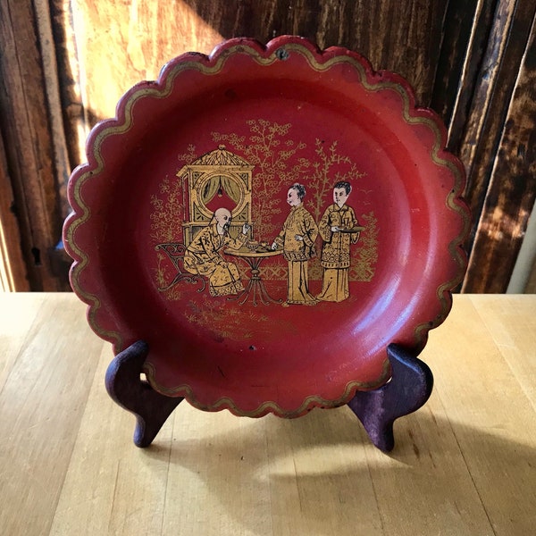 Chinese Red Lacquer Tray - Etsy