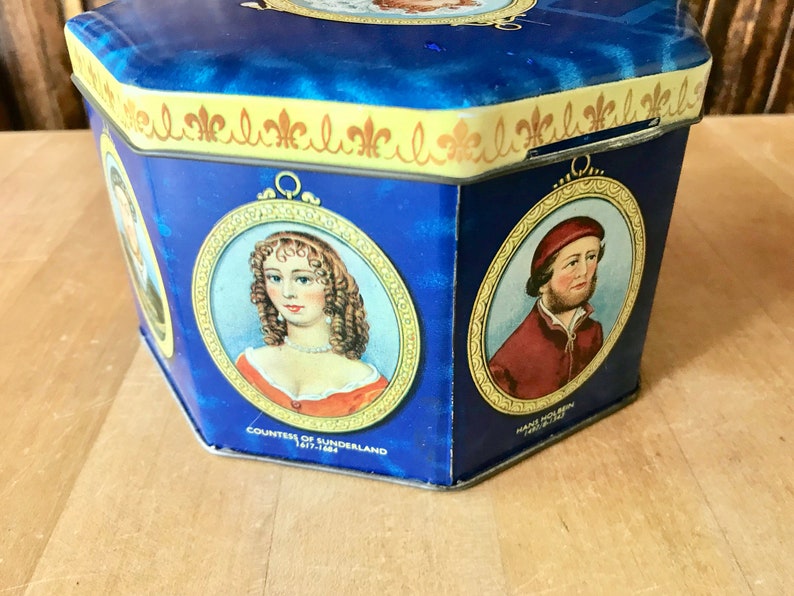 Vintage English Royalty Octagon Shaped Biscuit Tin by Carrs of - Etsy
