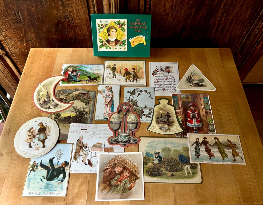 Victorian Christmas Card Reproductions: Assorted Holiday Scenes (18 ...