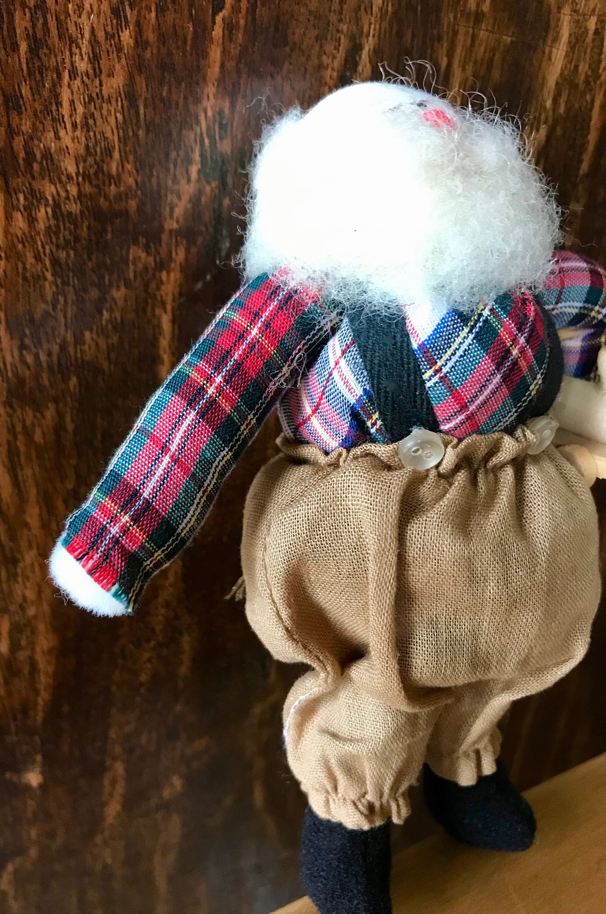 Jolly Toymaker Santa Handmade Christmas Plush Ornament / - Etsy