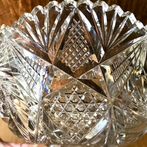 Antique Heavy Lead Art Crystal Brilliant Centerpiece Bowl - Etsy