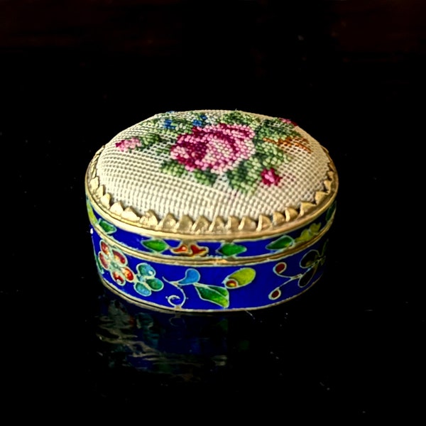 Petit Point Pill Box - Etsy