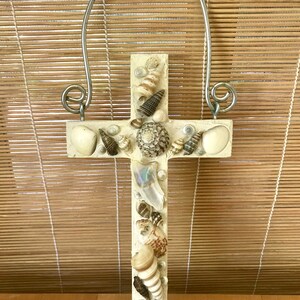 Sea Shell Wall Cross / Beach House Wall Decor - Etsy