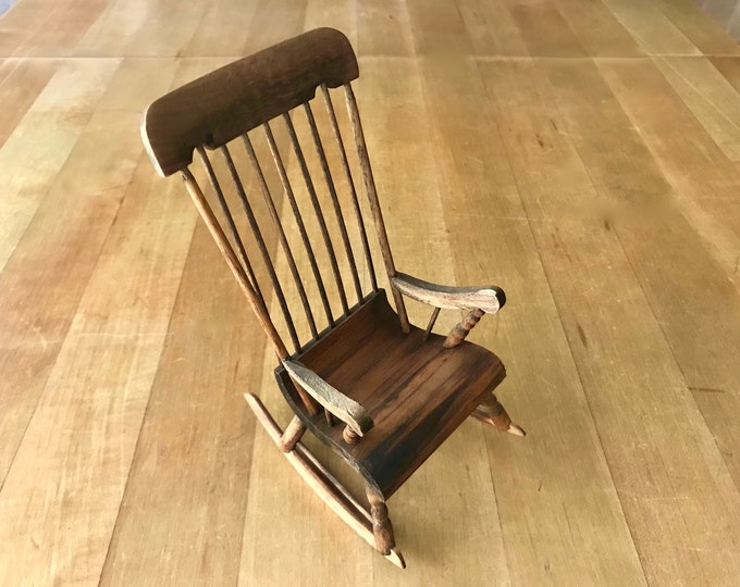 Dollhouse Classic Rocking Chair by Albert Nadeau of Quebec / Hand ...