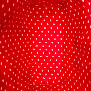 Red Polka Dot Lined Woven Straw Tote / Vintage Golden Straw Handbag ...