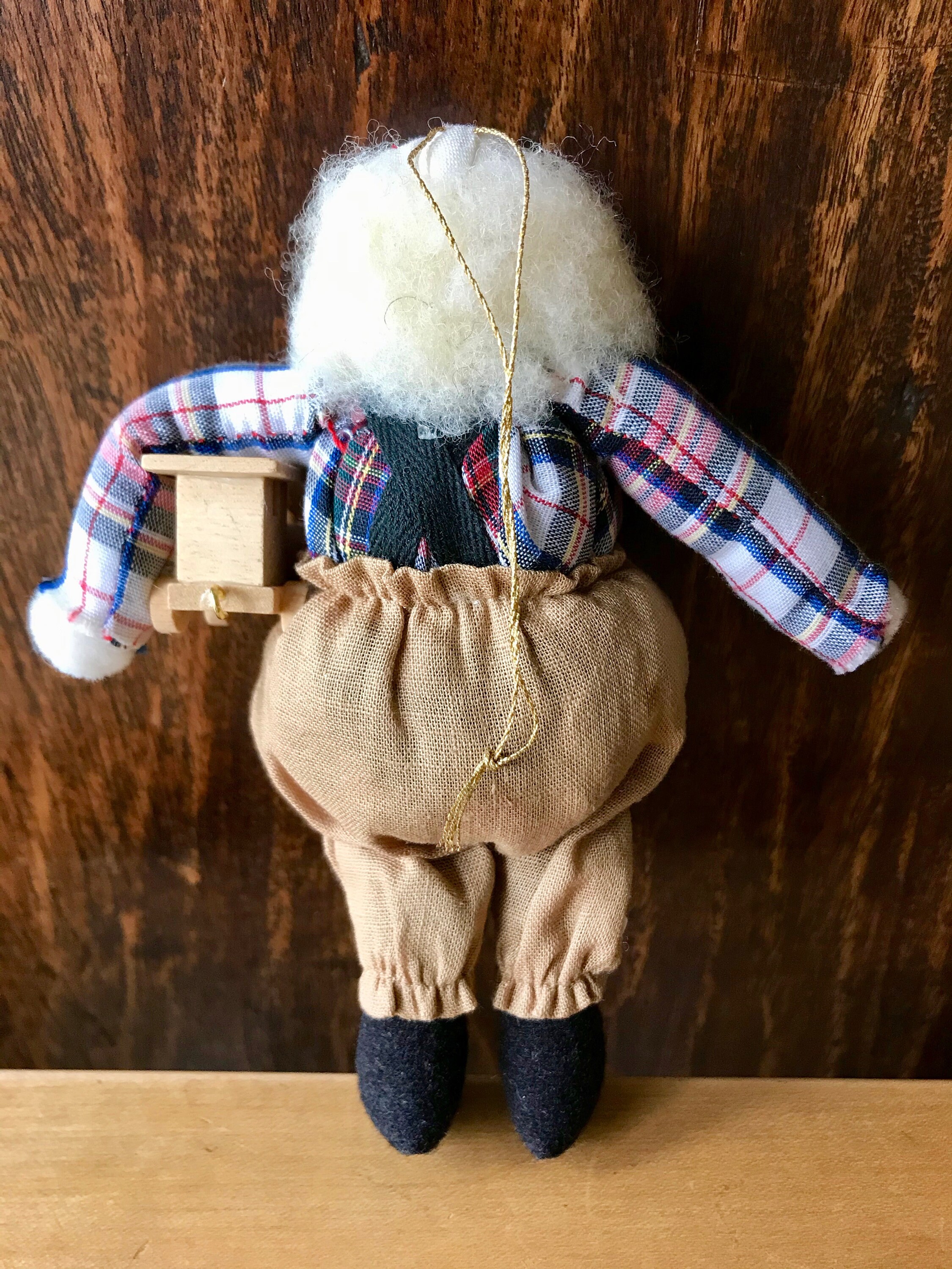 Jolly Toymaker Santa Handmade Christmas Plush Ornament / - Etsy