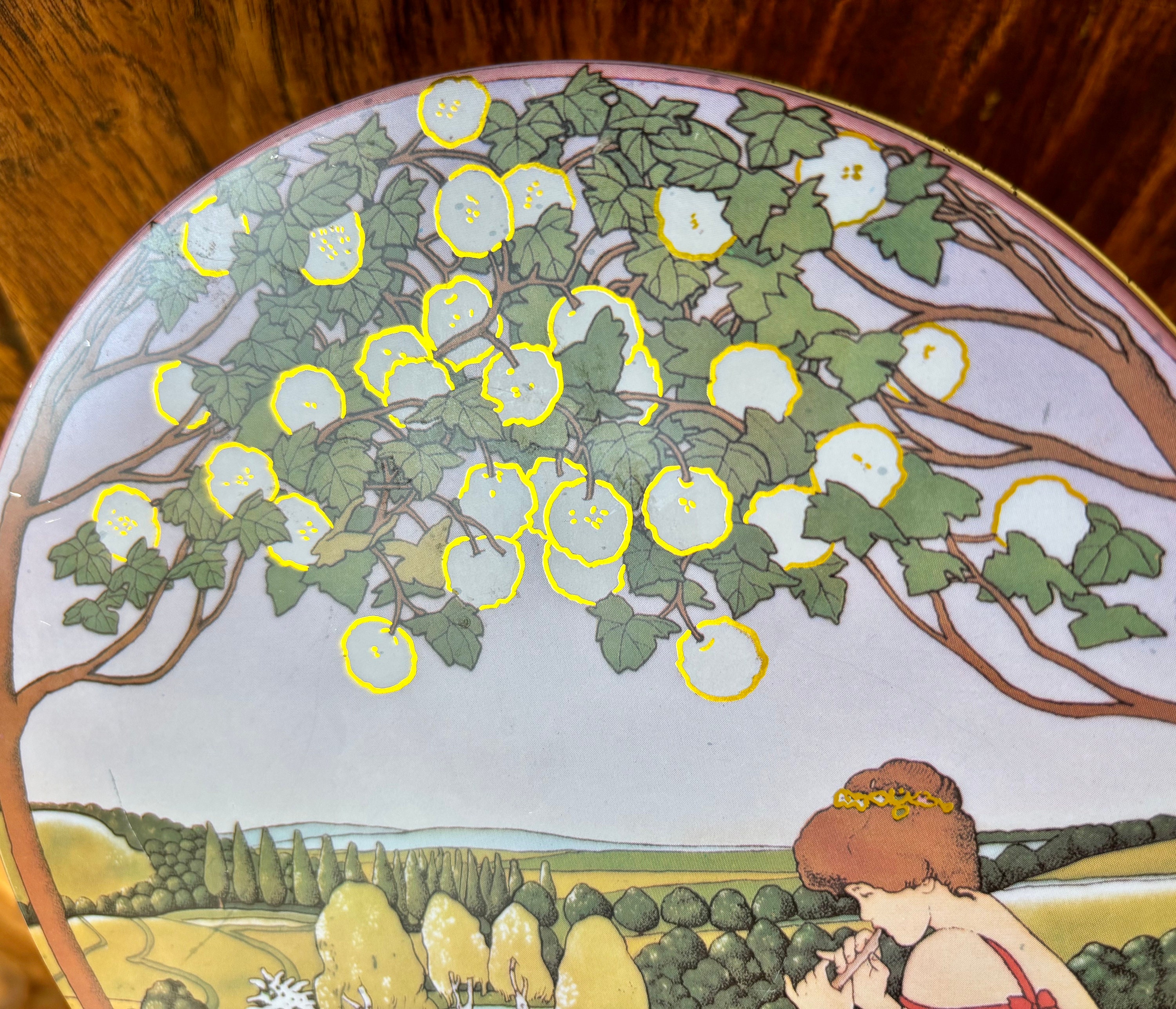Rare "spring" Tin Box With Pastoral Scene Marked L. Madlon - Etsy