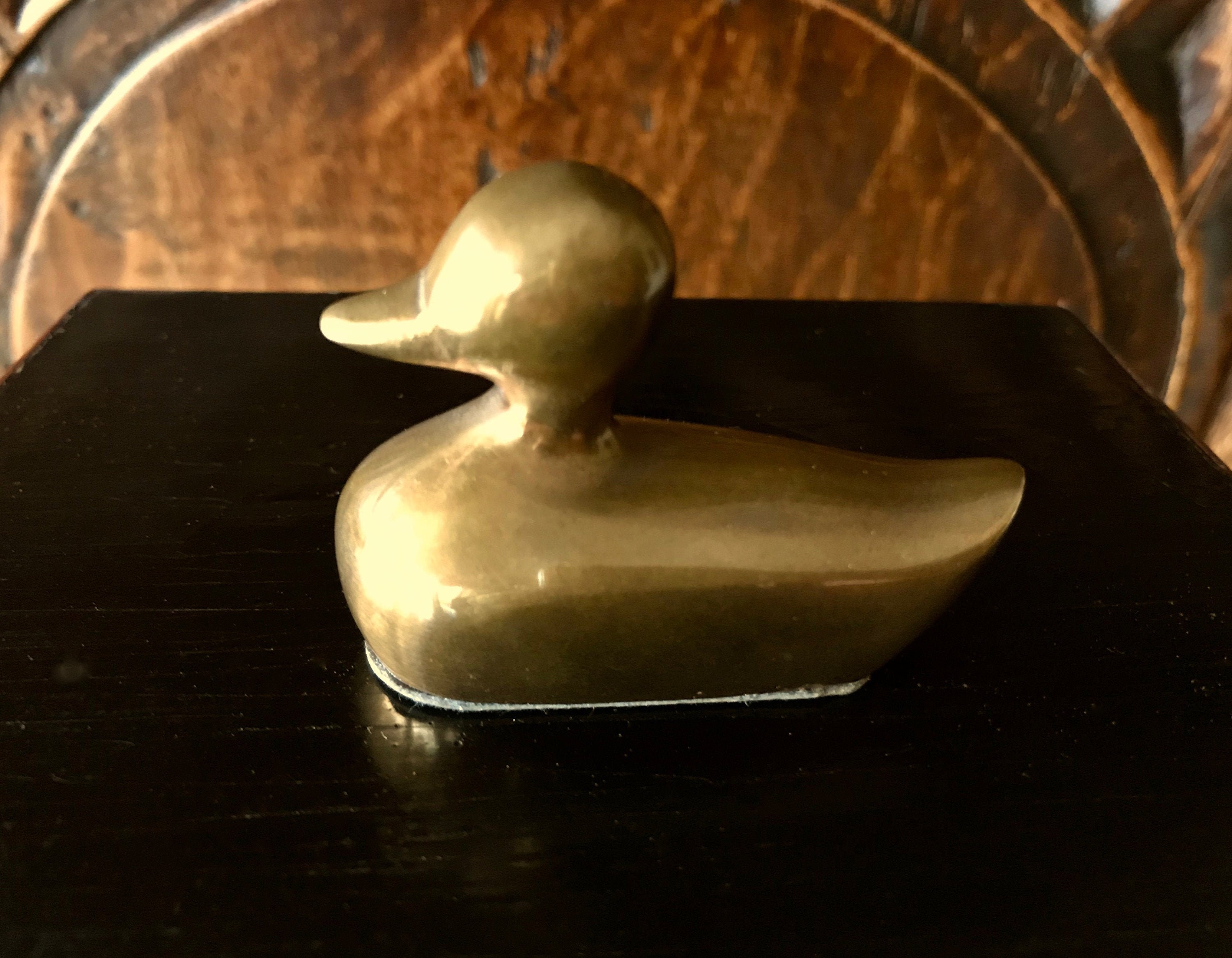 Solid Brass Mini Duck Paperweight Decoration / Collectible - Etsy