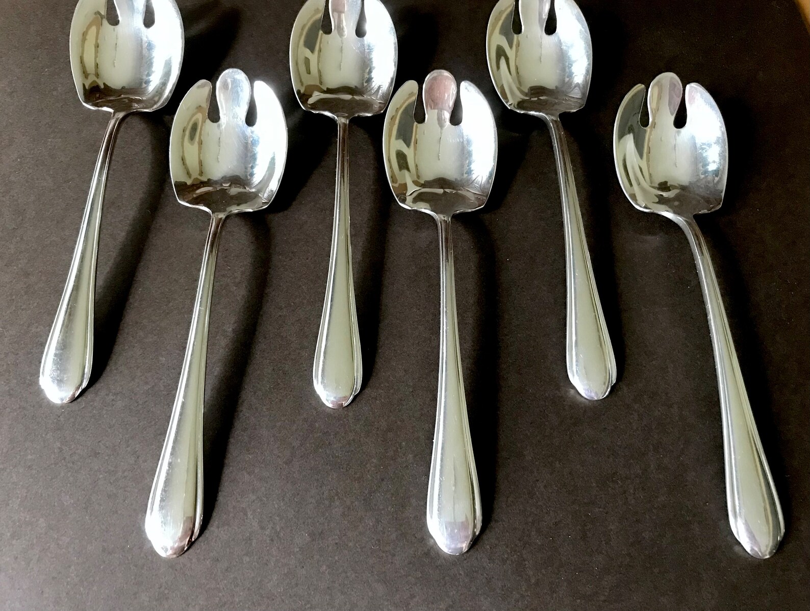 Sterling Silver Ice Cream Forks by Weidlich "fiance" Pattern Set of 6 ...