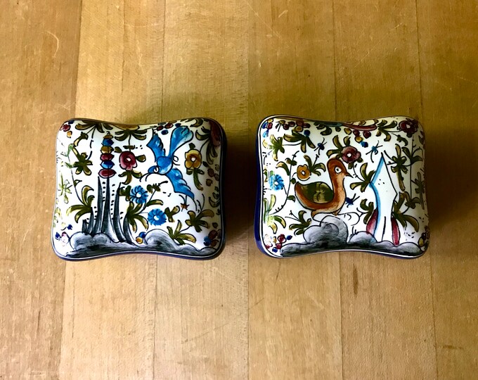 Portuguese Traditional Decorative Ceramic Trinket Boxes 3" X 2 1/2" - Etsy