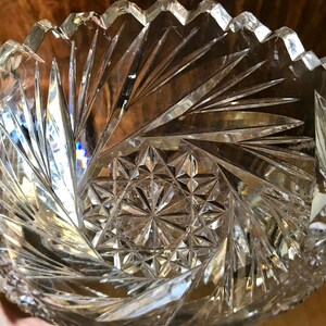 Antique Heavy Lead Art Crystal Brilliant Centerpiece Bowl - Etsy