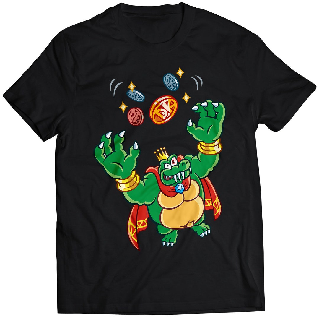 Kaptain King K Rool With Donkey Koins Premium Unisex T-shirt vectorized ...