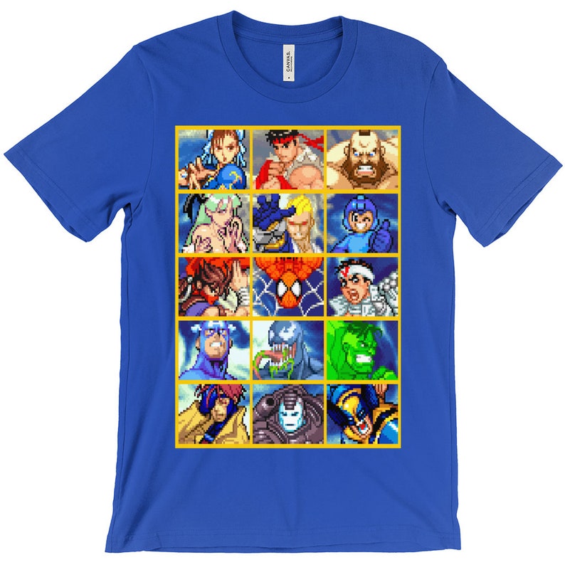 MVC Character Select Retro Classic Arcade Video Games Unisex T-shirt - Etsy