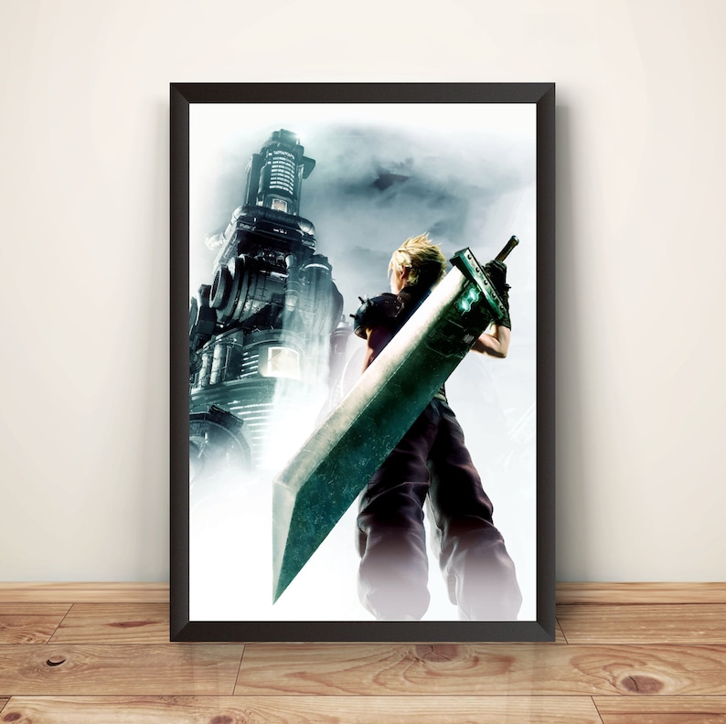 FF7 VII Cover Premium Poster vectorized Design - Etsy
