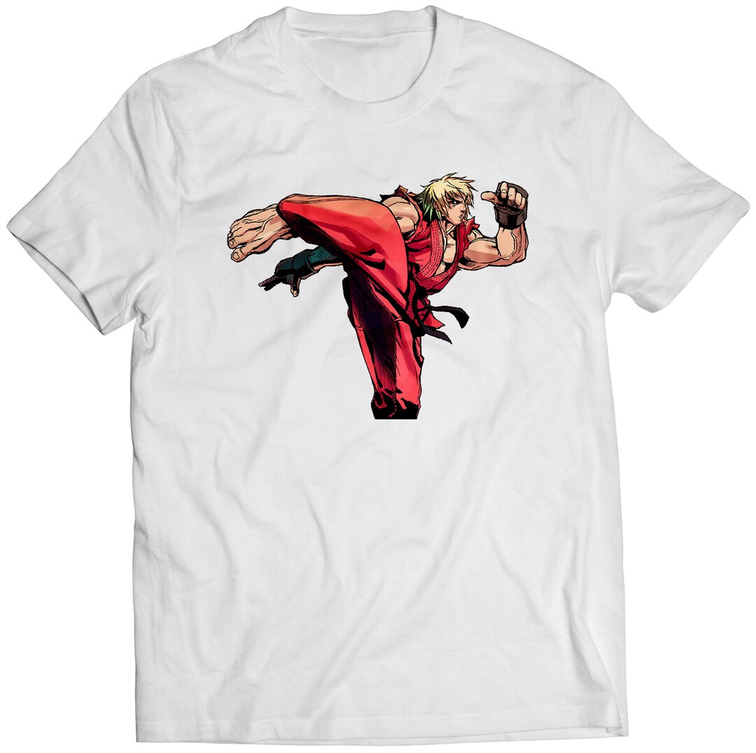 Ken Standing Roundhouse Kick Premium Unisex T-Shirt vektorisiertes ...