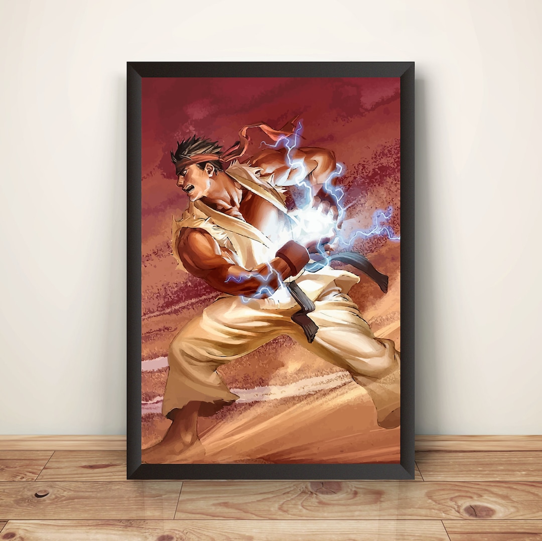 Ryu Street Fighting Comic Premium Poster (vectorized Design) - Etsy