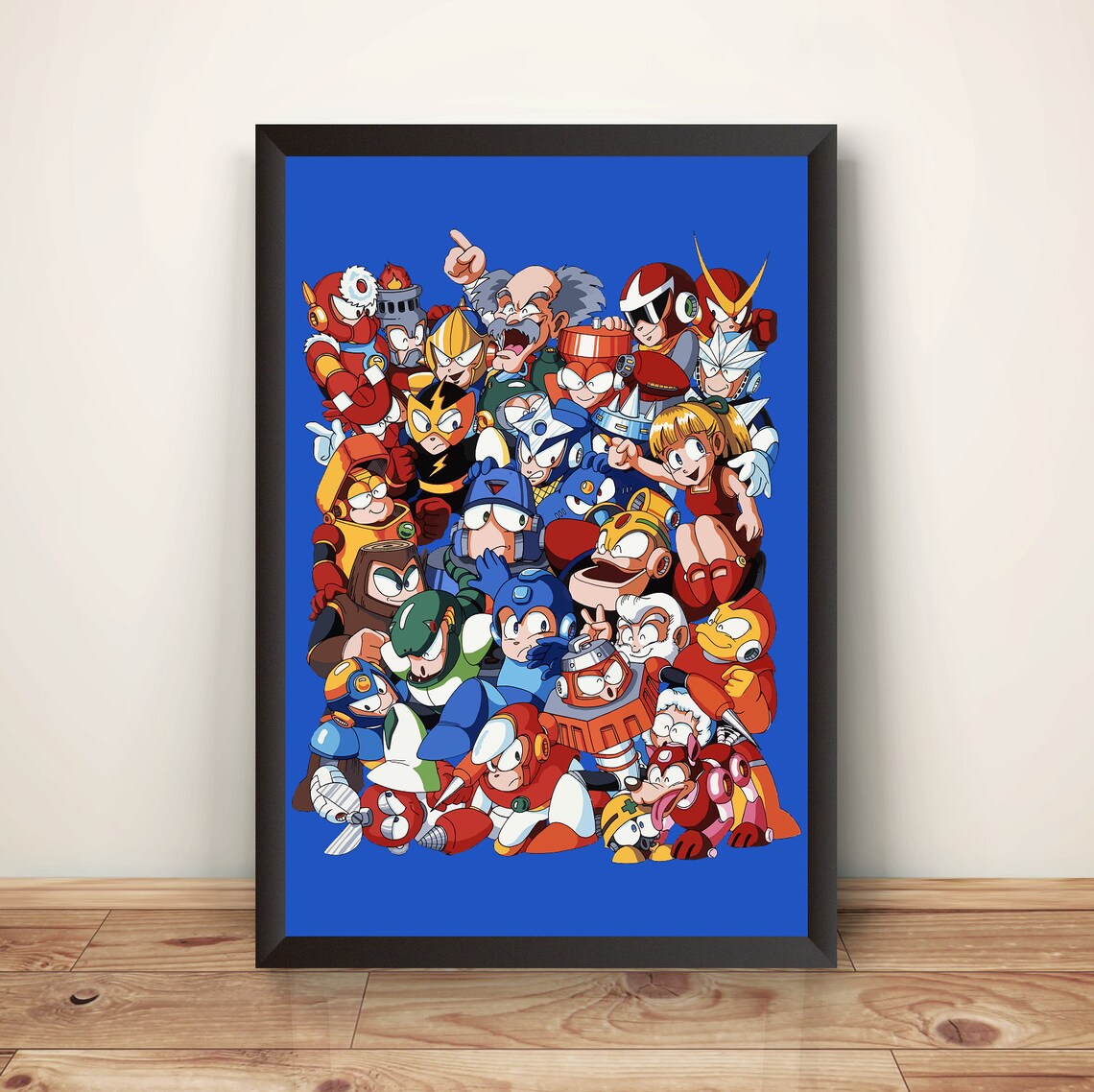 Mega Boy Rockboy Robots Premium Poster vector. - Etsy