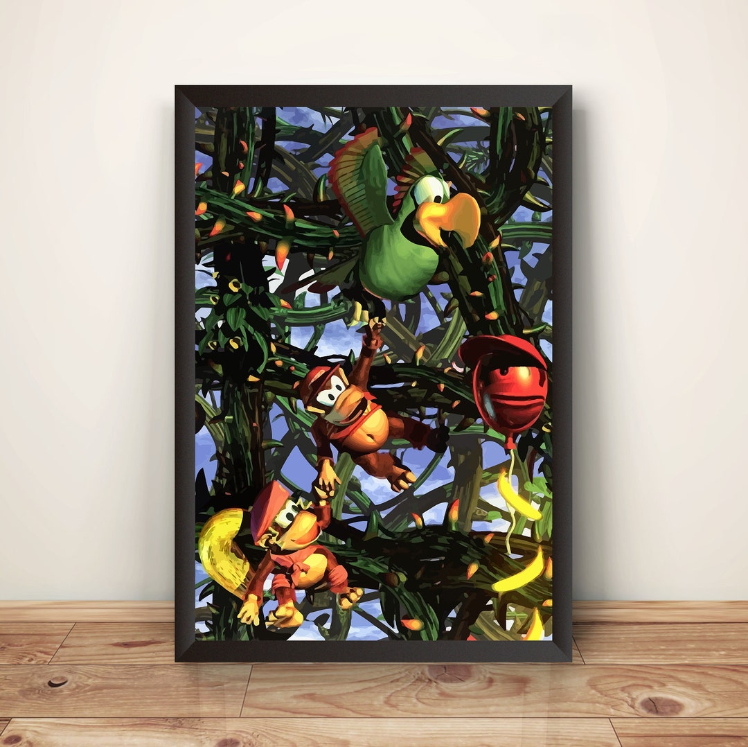 DKC2 2 Bramble Scramble Premium Poster (vectorized Design) - Etsy