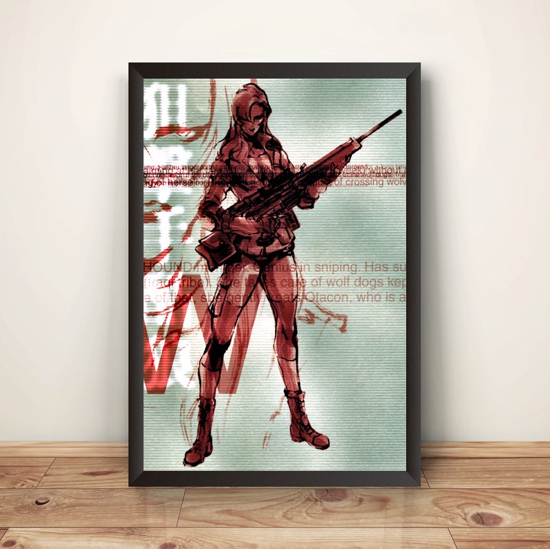 Sniper Wolf MGS1 MGS Premium Poster vectorized Design - Etsy