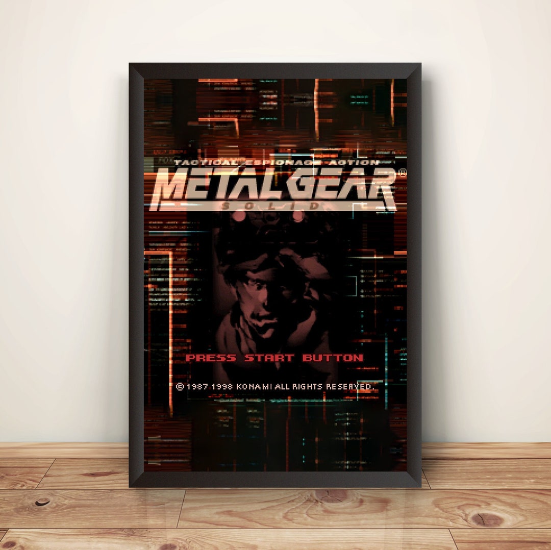 MGS Snake Press Start Title Screen Premium Poster. - Etsy