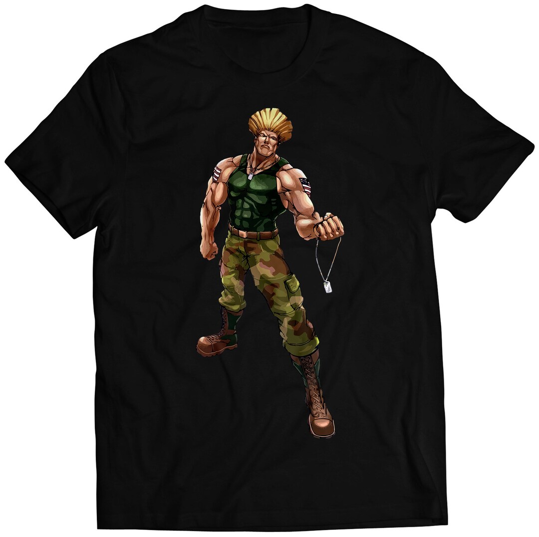 Guile Comic Street Fighting Premium Unisex T-shirt (vectorized Design ...