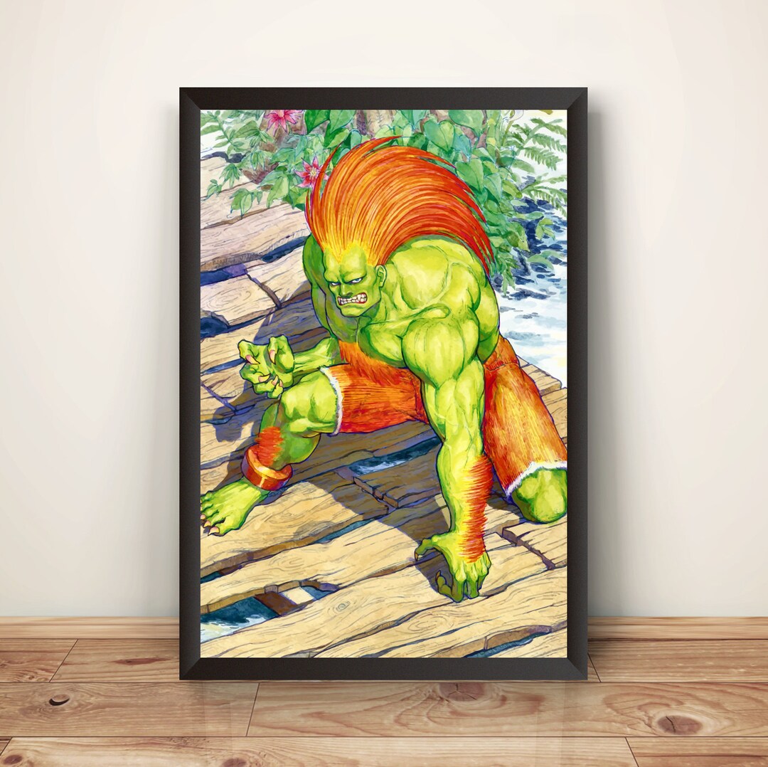 Blanka in Stage Street Fighting Premium Poster (vectorized Design) - Etsy