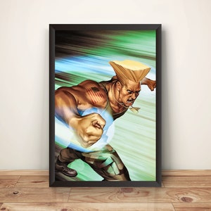 Guile Street Fighting Comic Premium Poster (vectorized Design) - Etsy