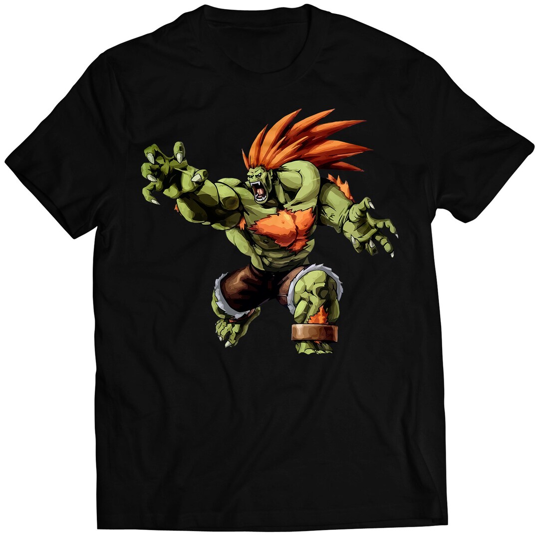 Blanka Comic Street Fighting Premium Unisex T-shirt (vectorized Design ...
