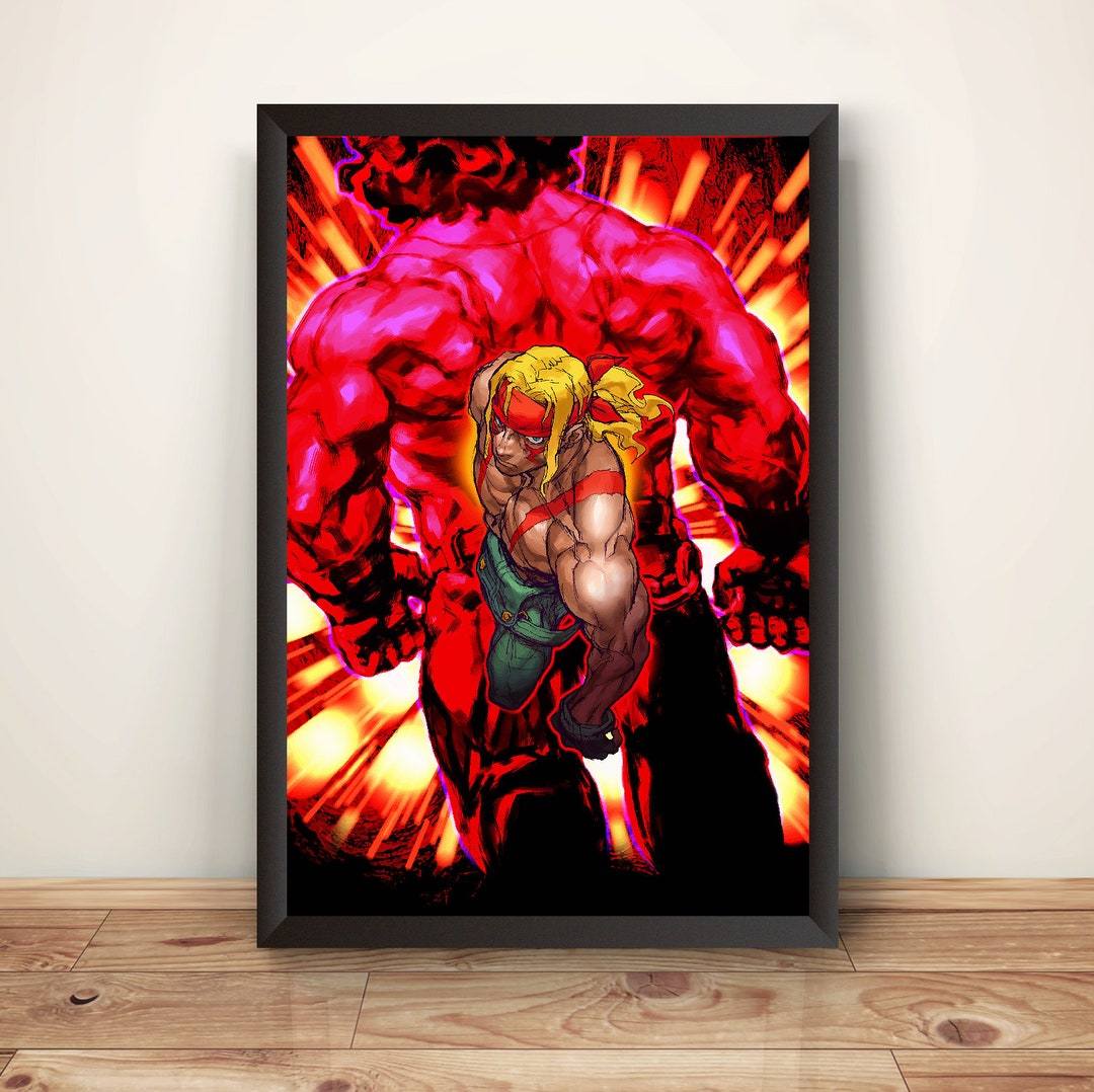 Alex VS Hugo Street Fighting Arcade Premium Poster (vectorized Design ...