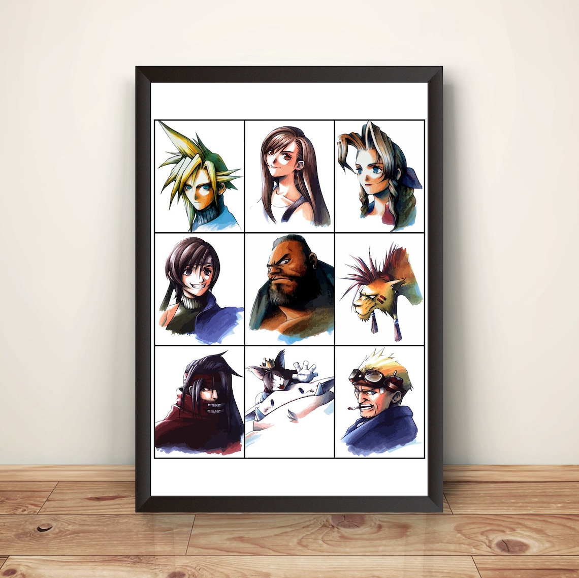FF7 VII Portraits Premium Poster (vectorized Design) - Etsy