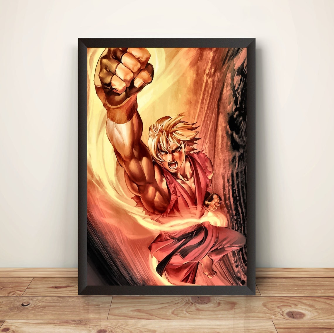 Ken Street Fighting Comic Premium Poster (vectorized Design) - Etsy