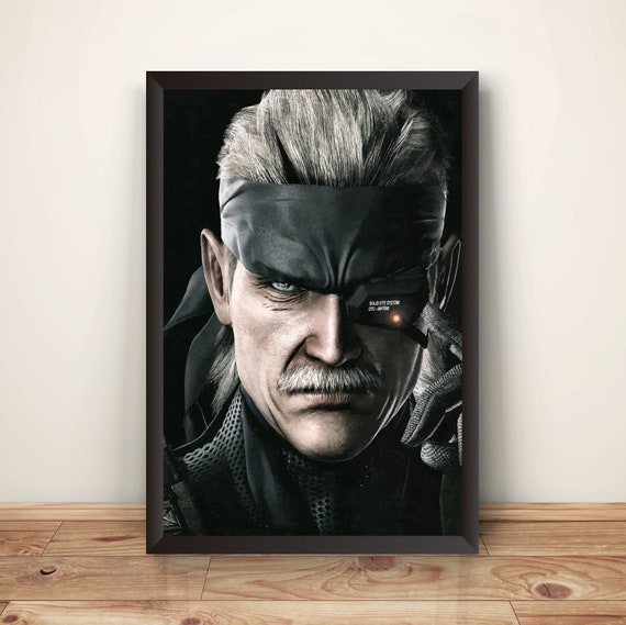Old Snake Face MGS 4 Premium Poster vectorized Design - Etsy