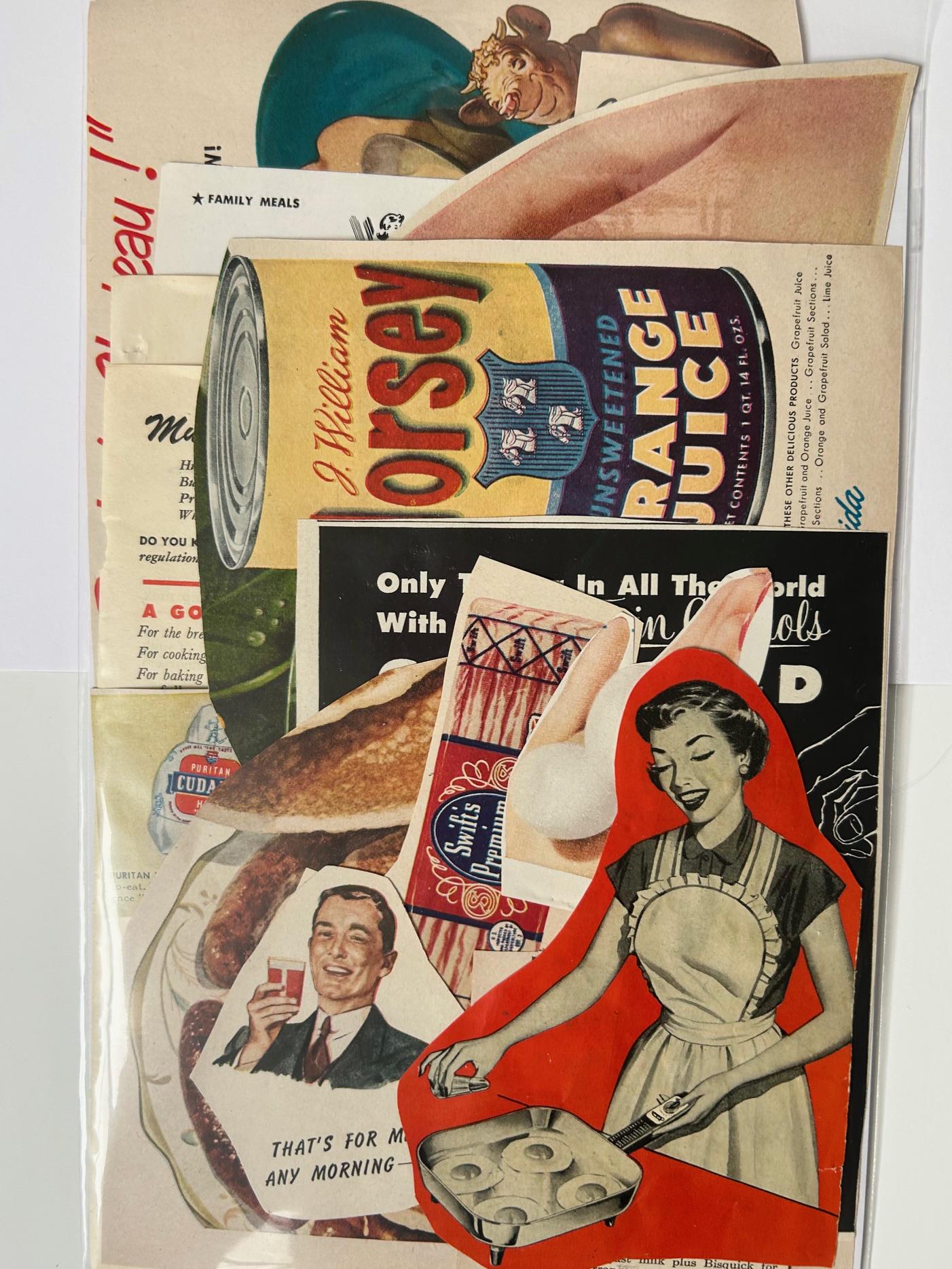 Vintage Mid Century Ephemera BREAKFAST C Kit Kitchen Paper Pack ...