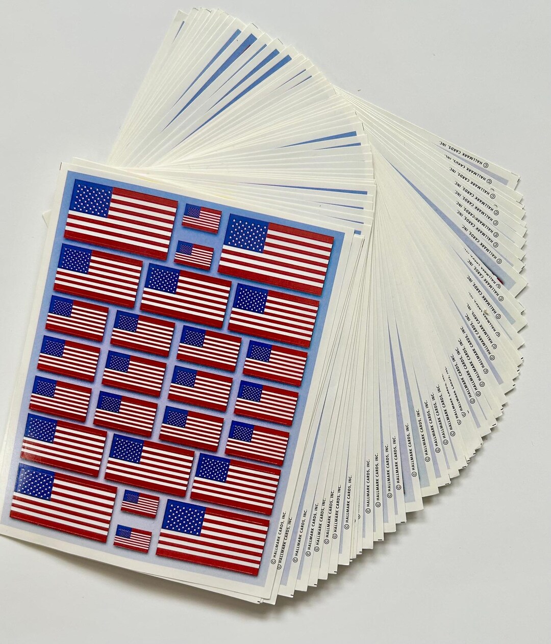 Vintage Hallmark Flag Sheets American Flag Americana Patriotic Stickers ...