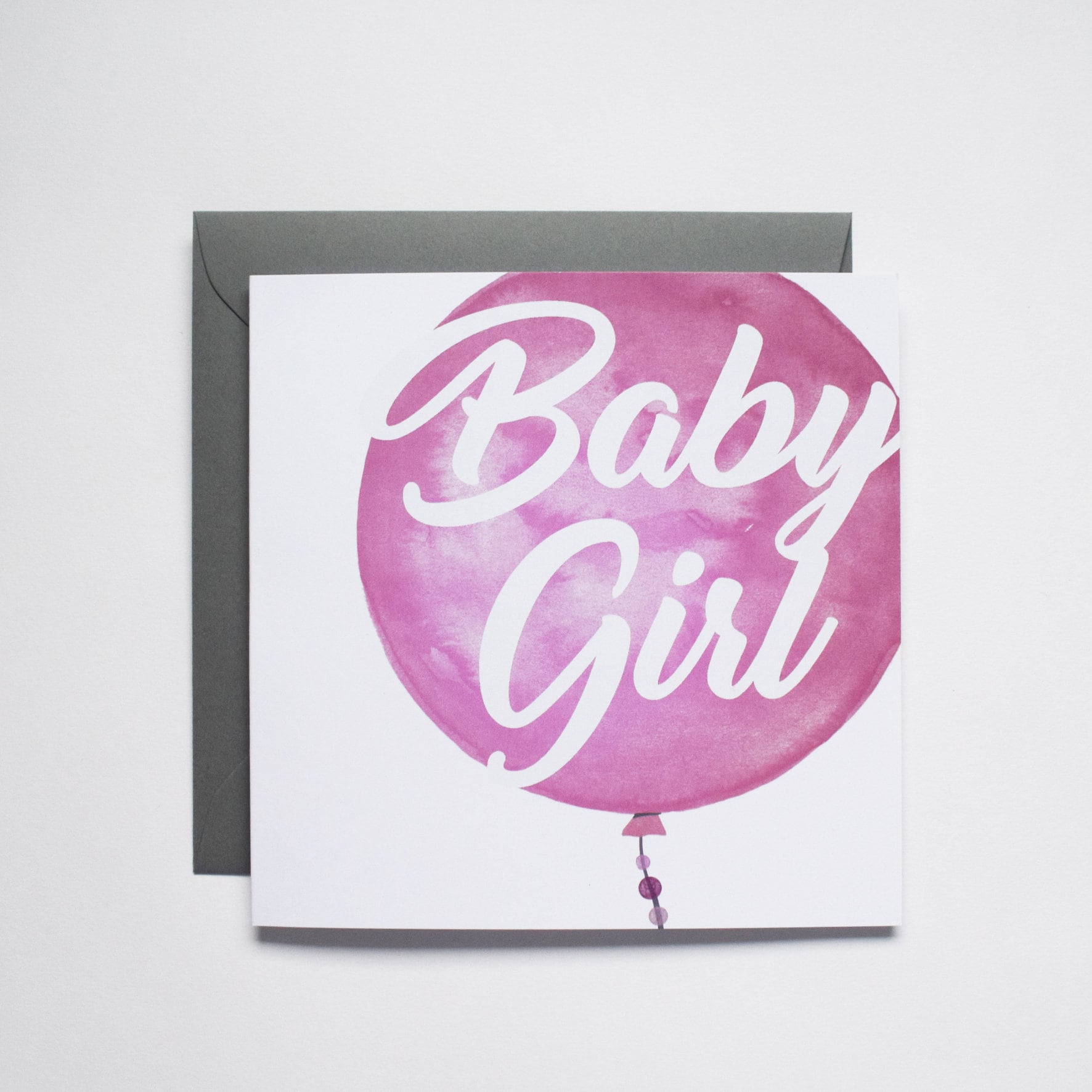 Baby Girl Card, New Baby Card, Baby Girl, Pink Baby Card, Newborn, Baby ...